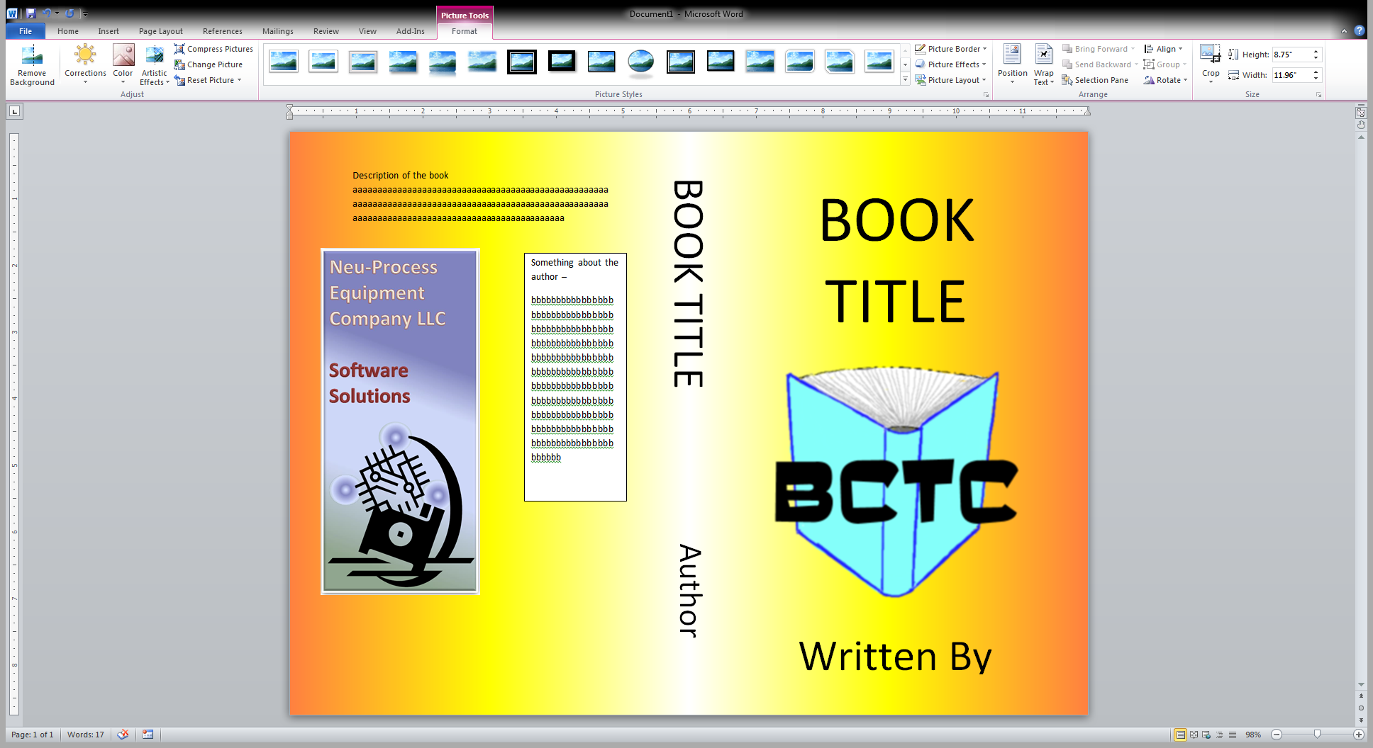 How To Design Book Cover Using Ms Word Youtube Reverasite